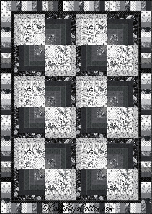 Half Log Cabin Quilt CJC-47911e - Downloadable Pattern – QuiltWoman.com