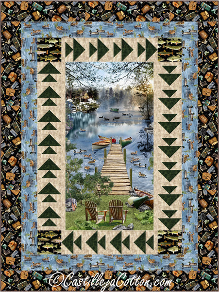 Gone Fishing Quilt Pattern CJC-51431 (intermediate, lap, throw ...