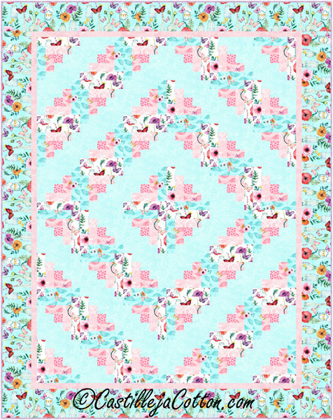 Monet Lap Log Cabin Quilt CJC-54621e - Downloadable Pattern ...