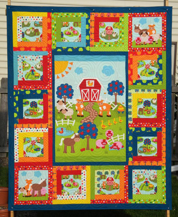 Farm Friends Quilt Pattern HHQ-7392 (advanced beginner, lap and throw ...
