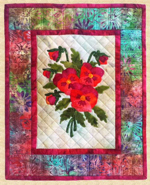 Pansies Wall Hanging PPP-042e - Downloadable Pattern – QuiltWoman.com